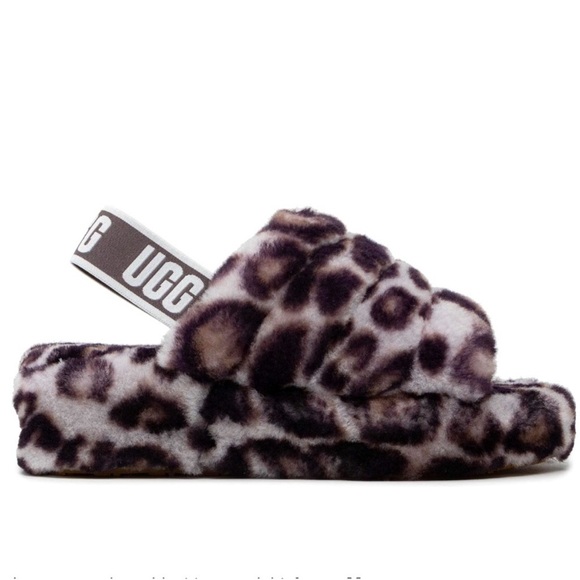 UGG | Shoes | Ugg Fluff Yea Cheetah Leopard Print Slipper Sandals ...